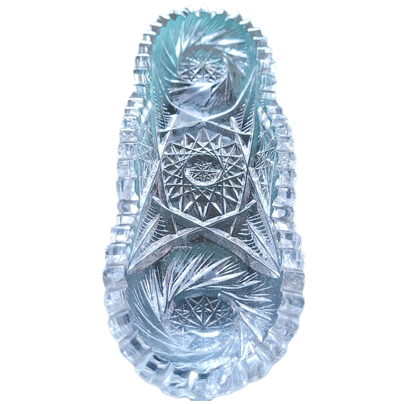 Vintage | Dining | Vintage Star Of David Crystal Sawtooth Relish Dish ...